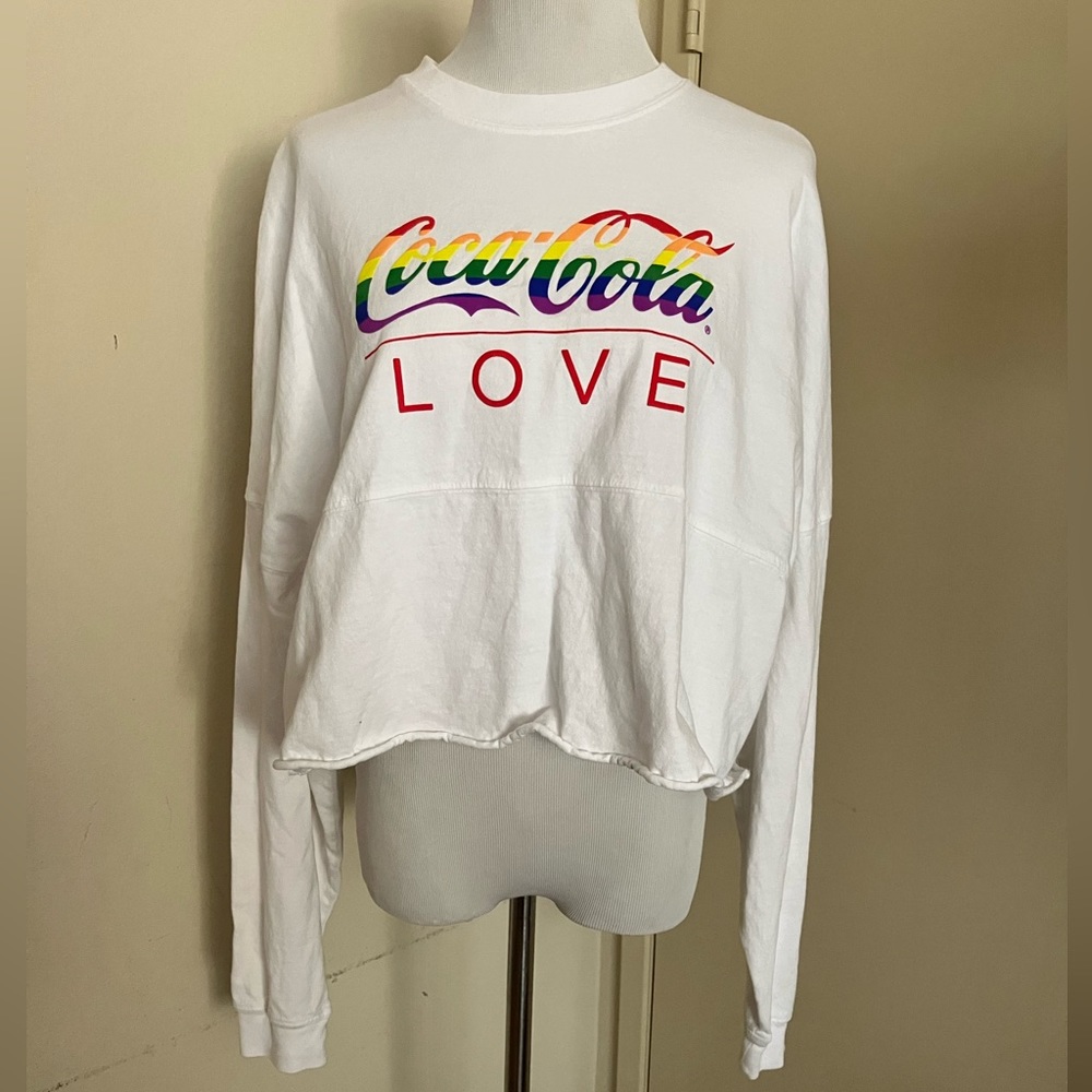Coca-Cola Pride Spirit Jerseyt, White, Rainbow, Size L - Gem